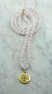 Innocence Mala Necklace | 108 rose quartz mala beads, Buddhist beads