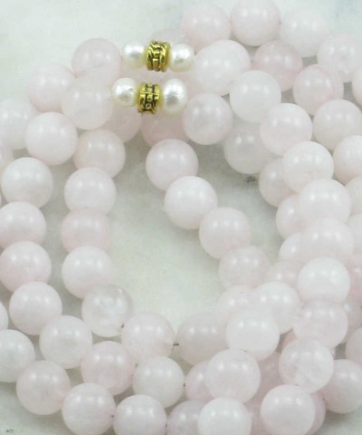 Innocence Mala Necklace | 108 rose quartz mala beads, Buddhist beads