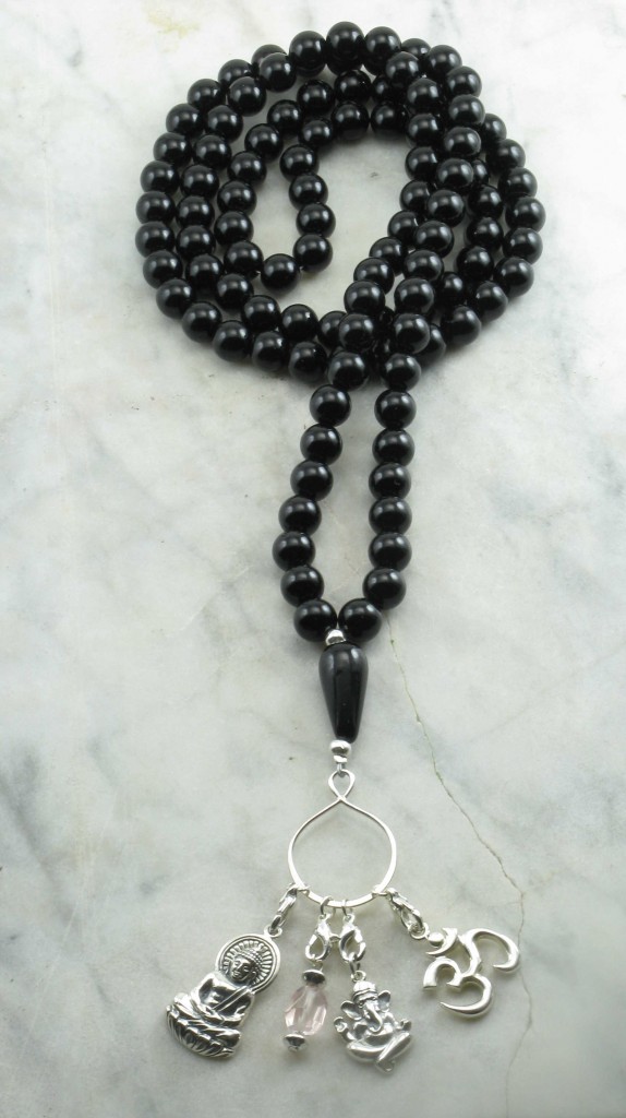 Modernity Mala | 108 black onyx mala beads, Buddhist prayer beads