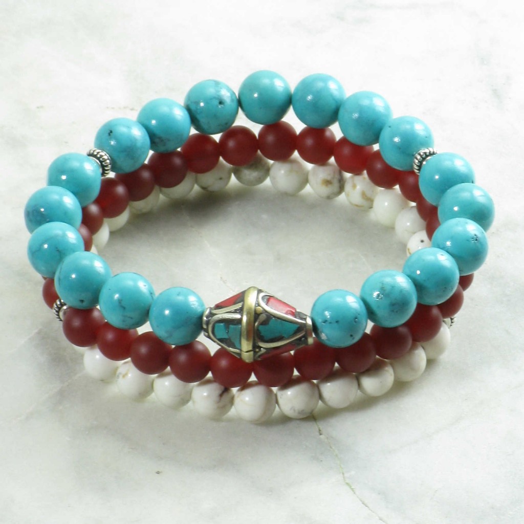 Tibet Mala Beads | 21 mala beads, stack, yoga bracelet